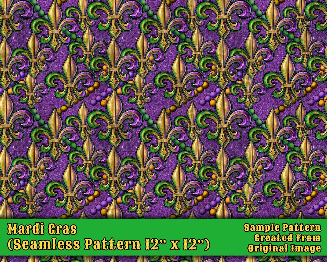 Mardi Gras Seamless Digital Paper, Digital Seamless Pattern, Happy ...