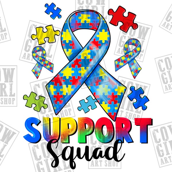 Autism Support Squad Png - Etsy