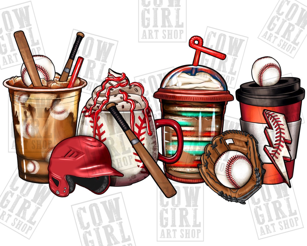 Baseball Coffee Cups Png Sublimation Design Download, Baseball Png ...