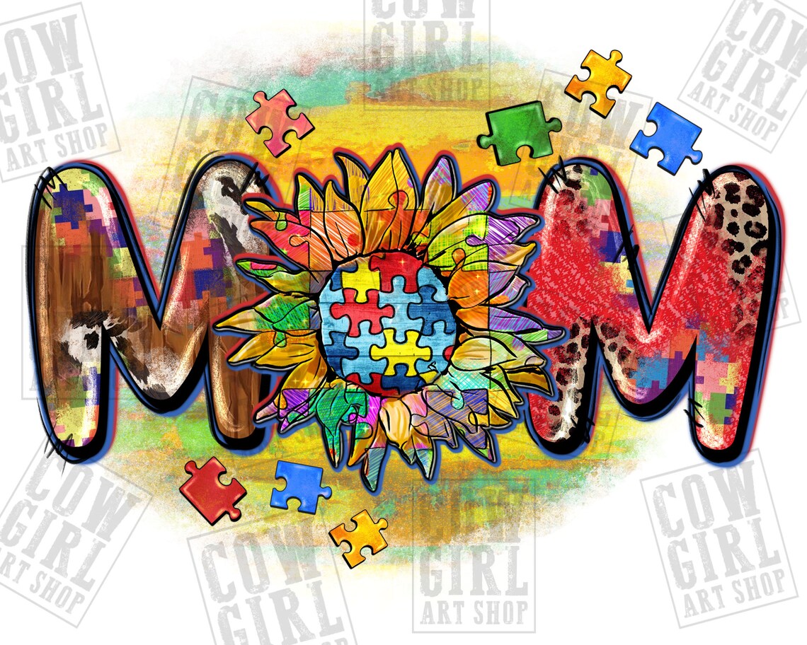 Autism Mom Png Sublimation Design Download Autism Awareness - Etsy