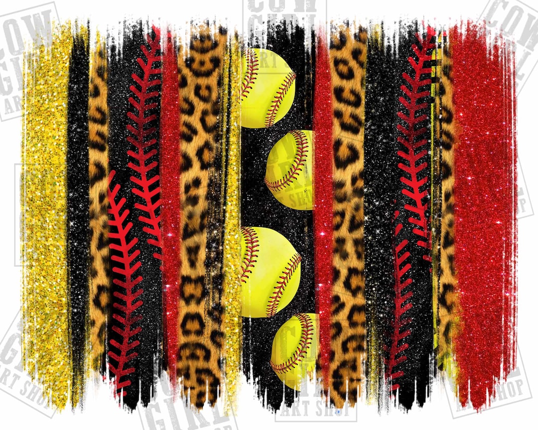 Softball Brushstroke Png Sublimation Design Download, Softball Png ...