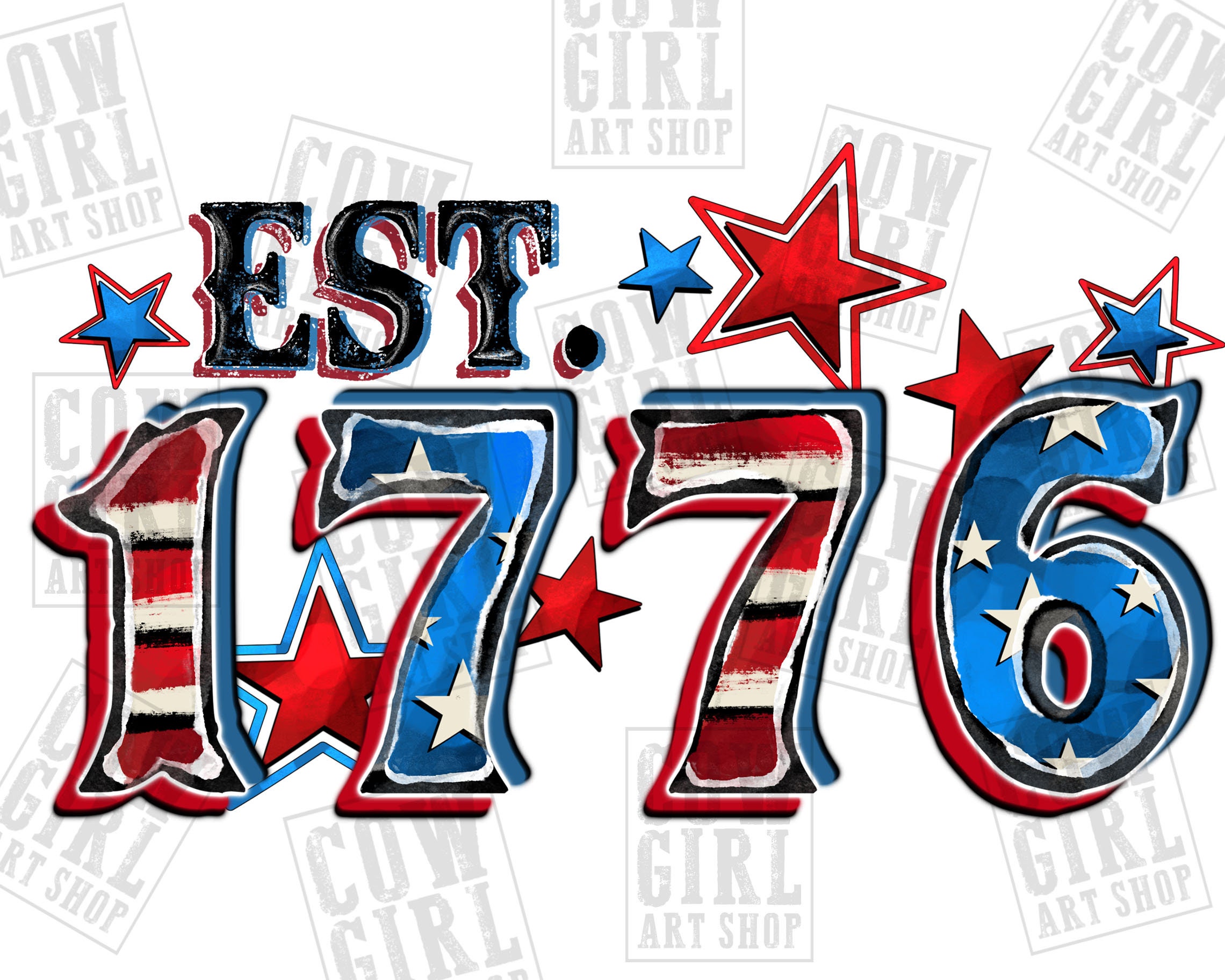 Est. 1776 Png Sublimation Design Download 4th of July Png - Etsy