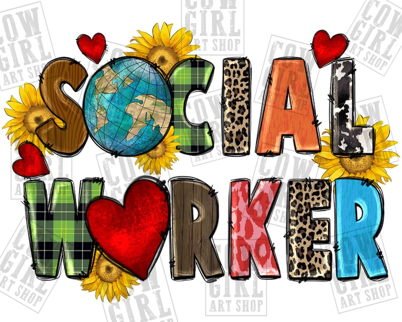 Social Worker Png Sublimation Design Download Western Social - Etsy