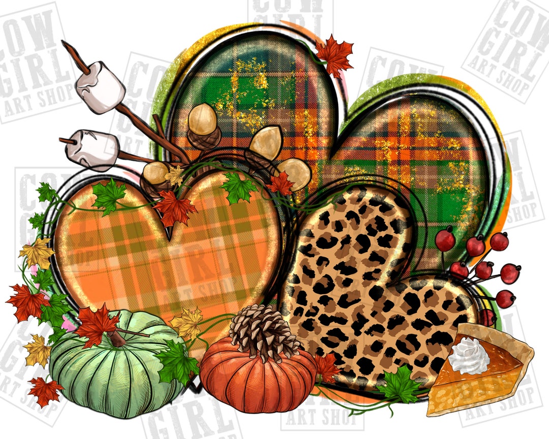 Fall Hearts Png Sublimation Design Download, Hello Fall Png, Autumn Png ...