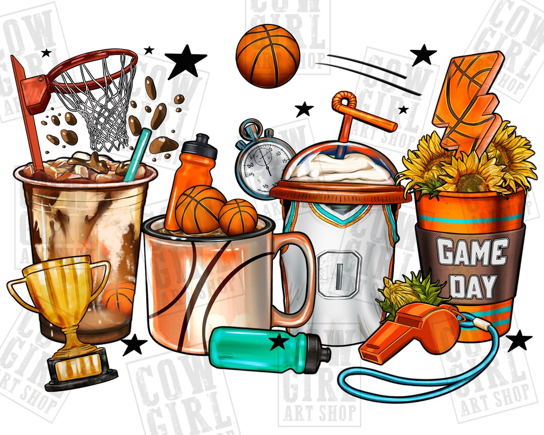 Basketball Coffee Cups Png Sublimation Design Download, Basketball Png ...