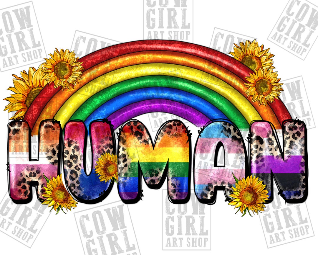Human Pride Png Sublimation Design Download, LGBTQ+ Png, Pride Rainbow ...