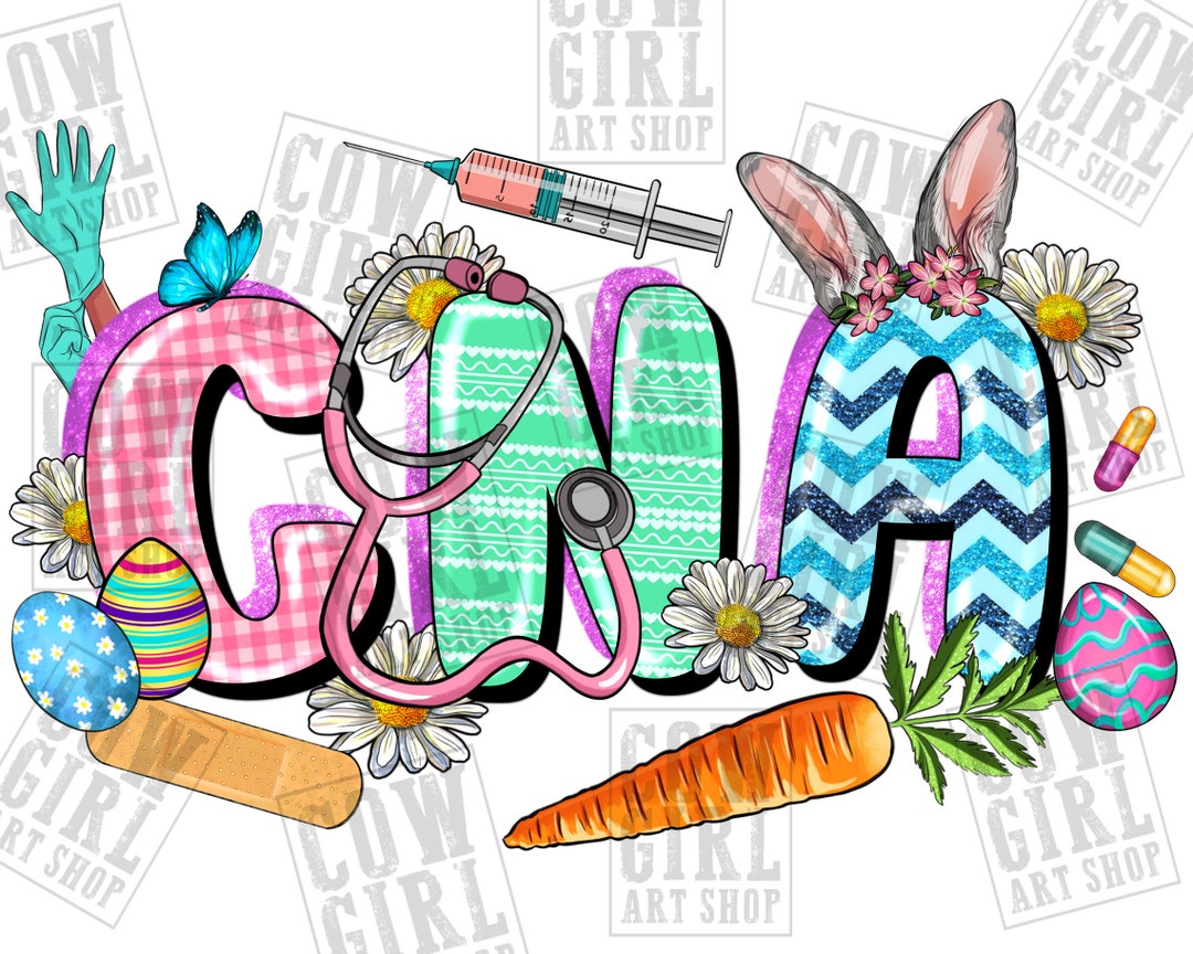 Easter CNA Png Sublimation Design Download, Easter Day Png, CNA Nurse ...