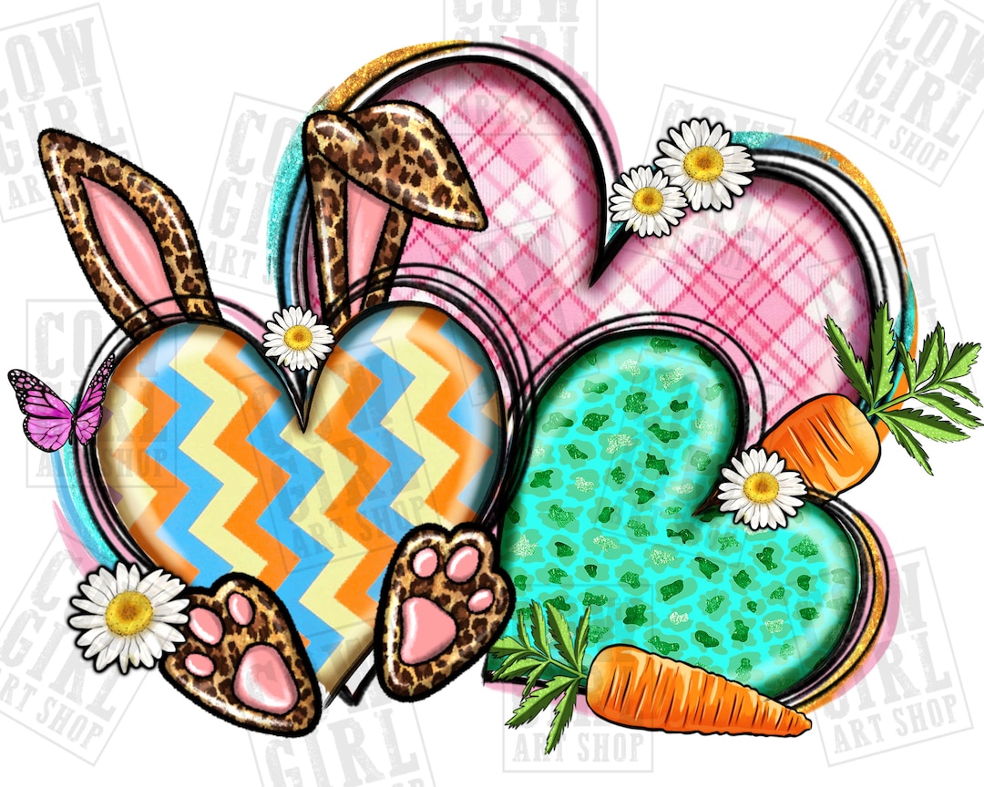 Easter Heart Png Sublimation Design Download, Easter Day Png, Easter ...