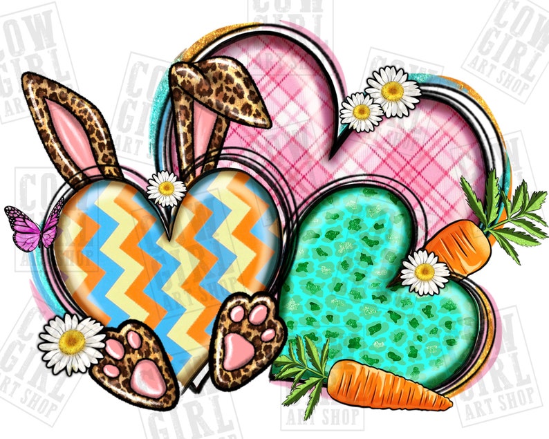 Easter Heart Png Sublimation Design Download Easter Day Png - Etsy