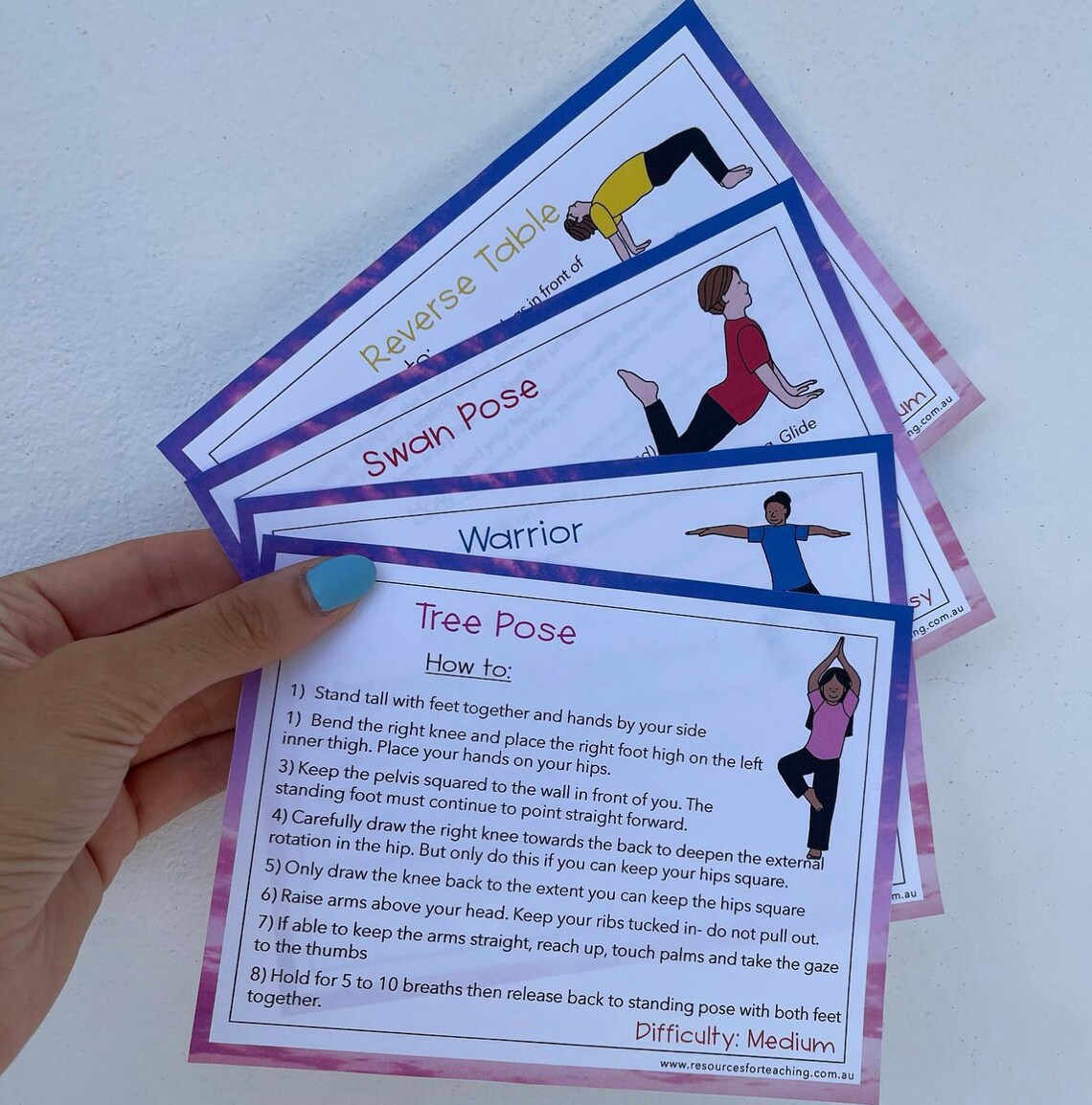 Kids Yoga Poses Instruction Task Cards - Etsy