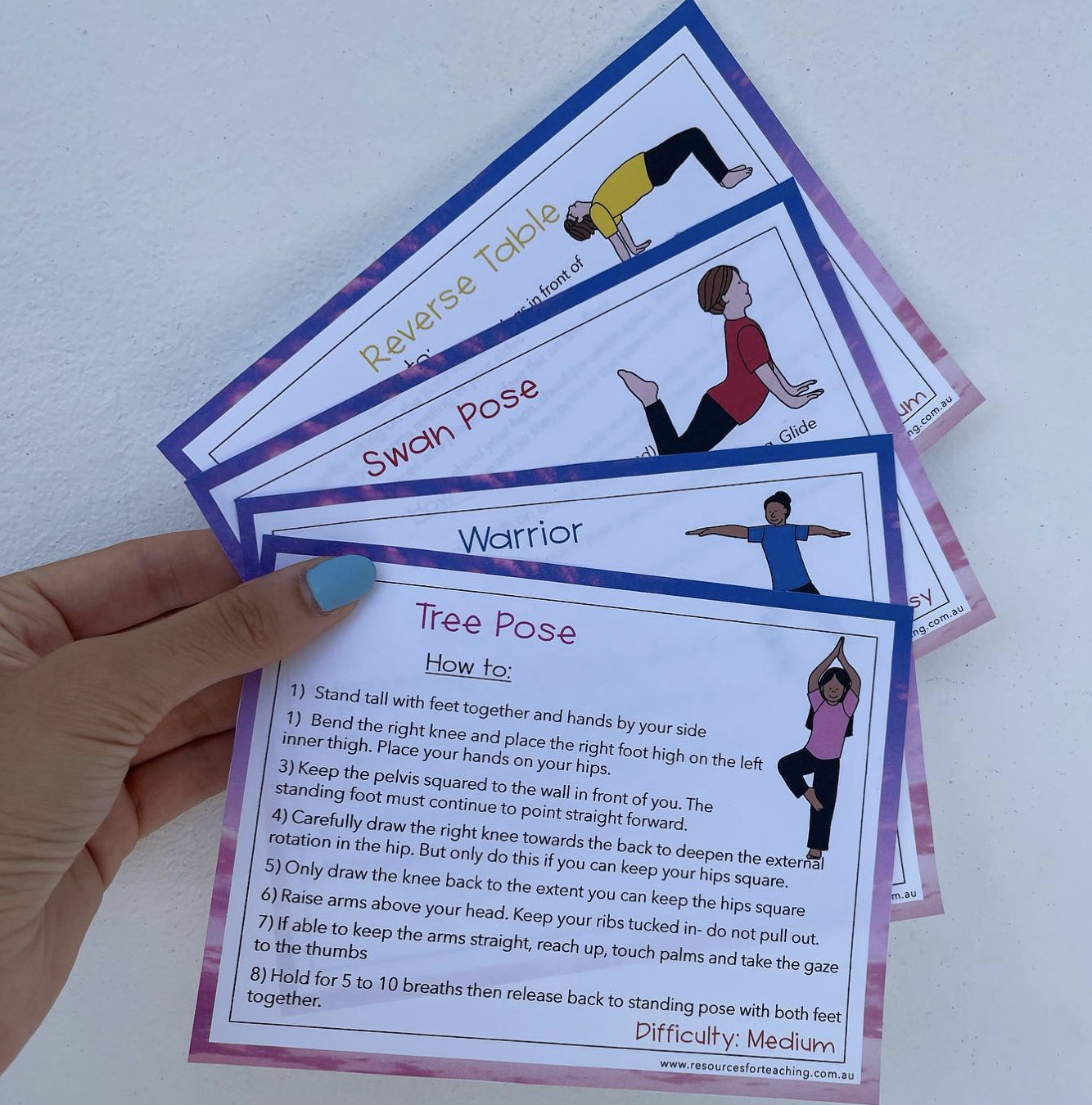 Kids Yoga Poses Instruction Task Cards - Etsy