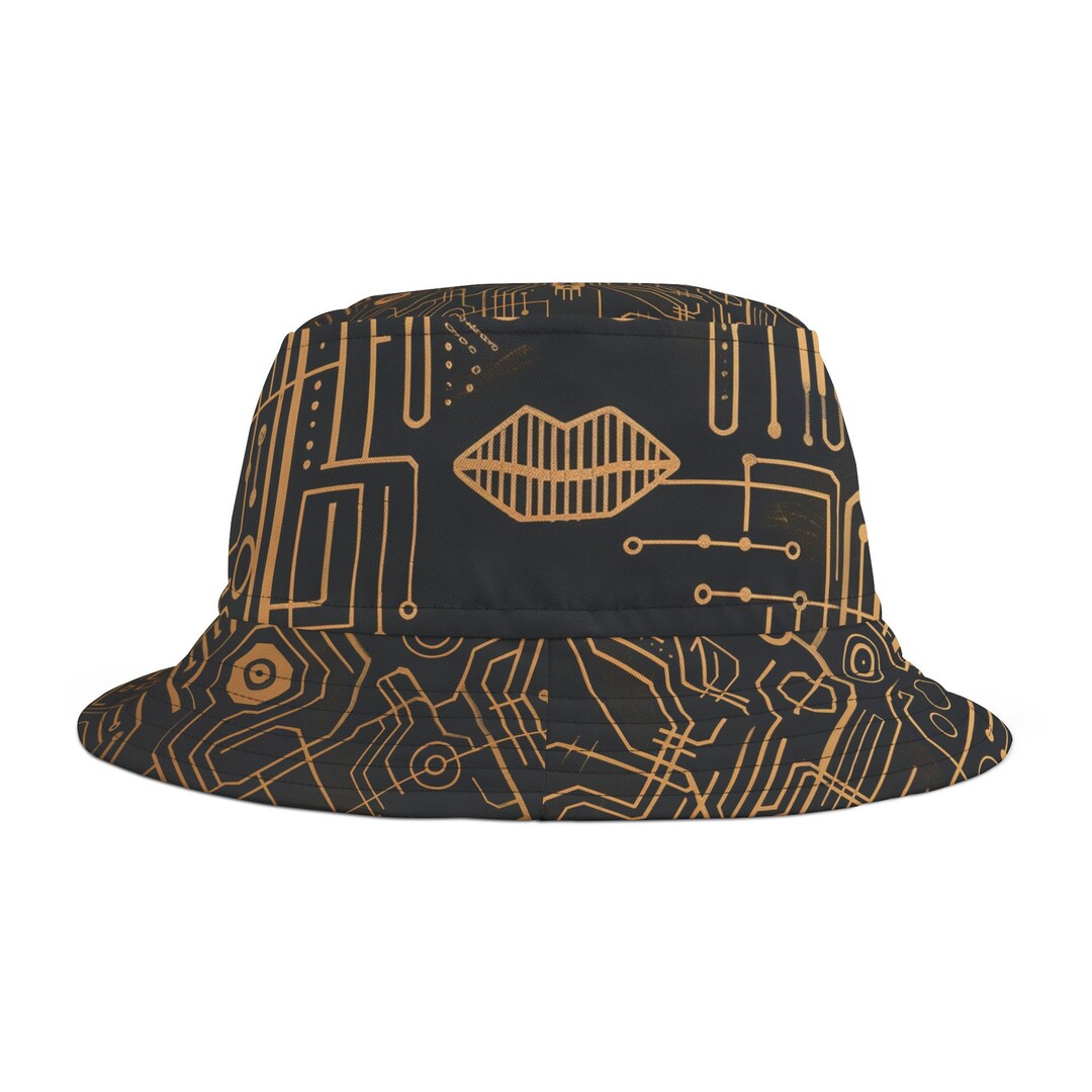 Custom AOP Circuit Pattern Unisex Bucket Hat 100% Polyester, Available ...