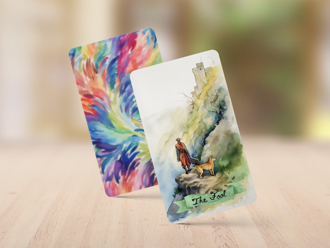 Modern Tarot Deck, Watercolor Tarot Deck, Drawn Tarot Cards, Watercolor ...
