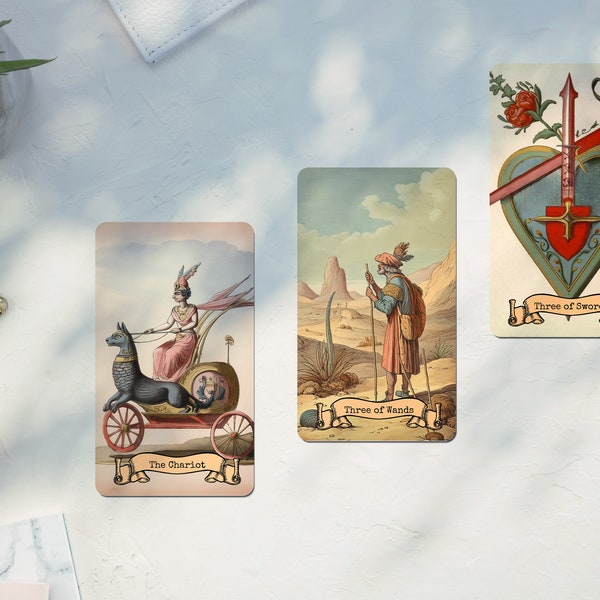 Antique Tarot Cards - Etsy