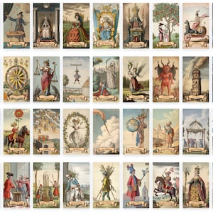 Old Tarot Cards, Vintage Tarot Deck, Vintage Tarot Cards, Old Tarot ...