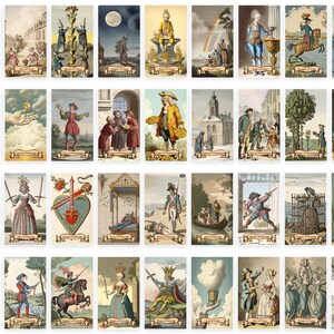 Vintage Tarot Deck, Vintage Tarot Cards, Old Tarot Deck, Old Tarot ...
