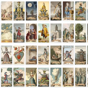 Old Tarot Cards, Vintage Tarot Deck, Vintage Tarot Cards, Old Tarot ...