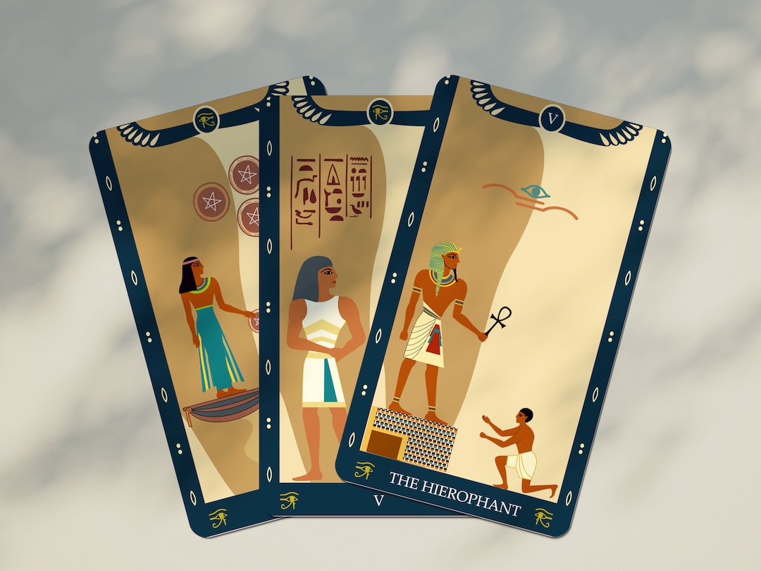 Gold Tarot Deck, Egyptian Tarot Cards, Egyptian Tarot Deck, Full Tarot ...