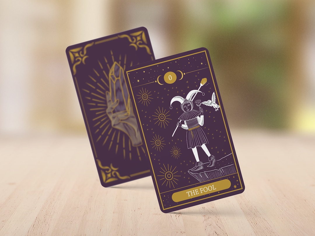 Purple Tarot Deck, Minimalist Tarot Cards, Full Tarot Deck, Tarot Gift ...
