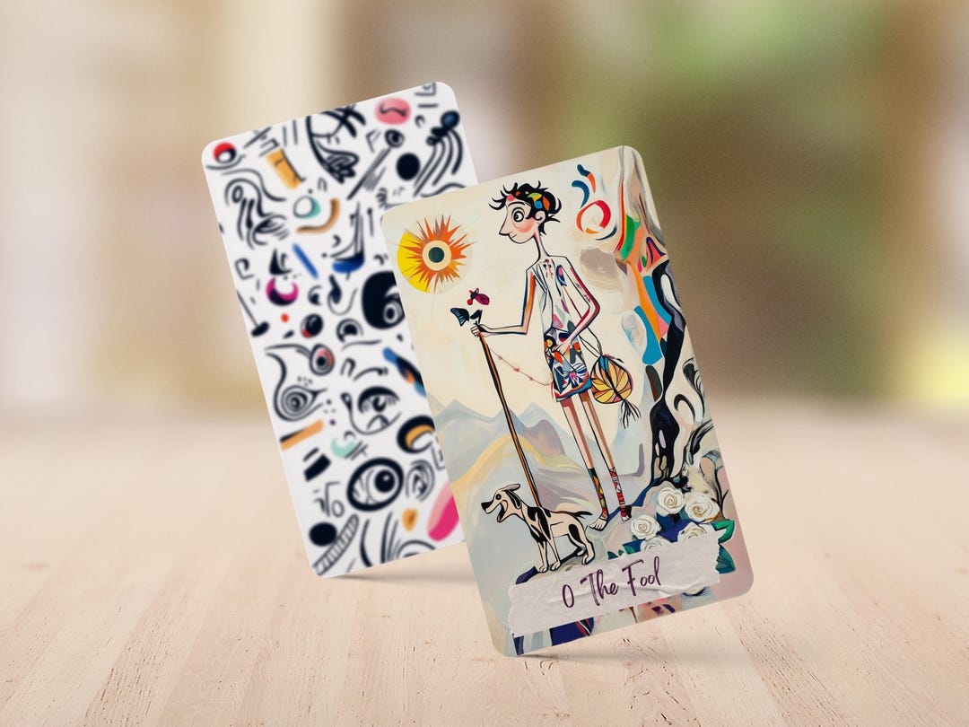 Whimsical Doodle Tarot Deck, Indie Designer Tarot Cards, Colorfull ...