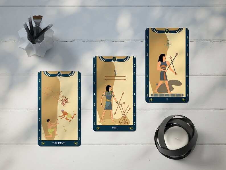Gold Tarot Deck Egyptian Tarot Cards Egyptian Tarot Deck - Etsy