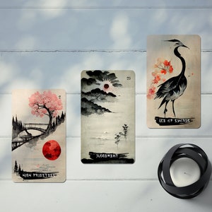 Vintage Tarot Deck, Japanese Art Deck, Tarot Cards, Sumie Art, Tarot ...