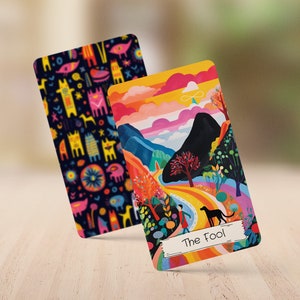 Modern Tarot Deck, Vibrant Tarot Cards, Contemporary Tarot, Naive Tarot ...