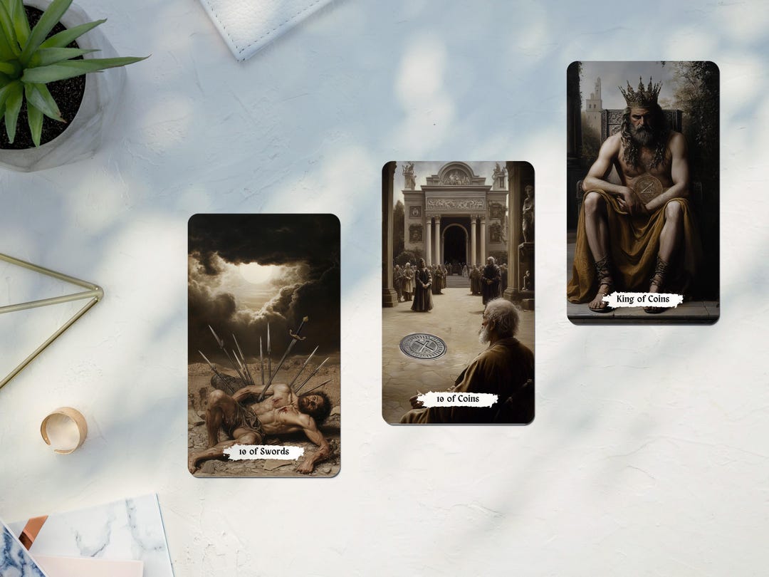 Gothic Tarot Deck, Full Tarot Deck, Gothic Gift, Major Arcana, Minor ...