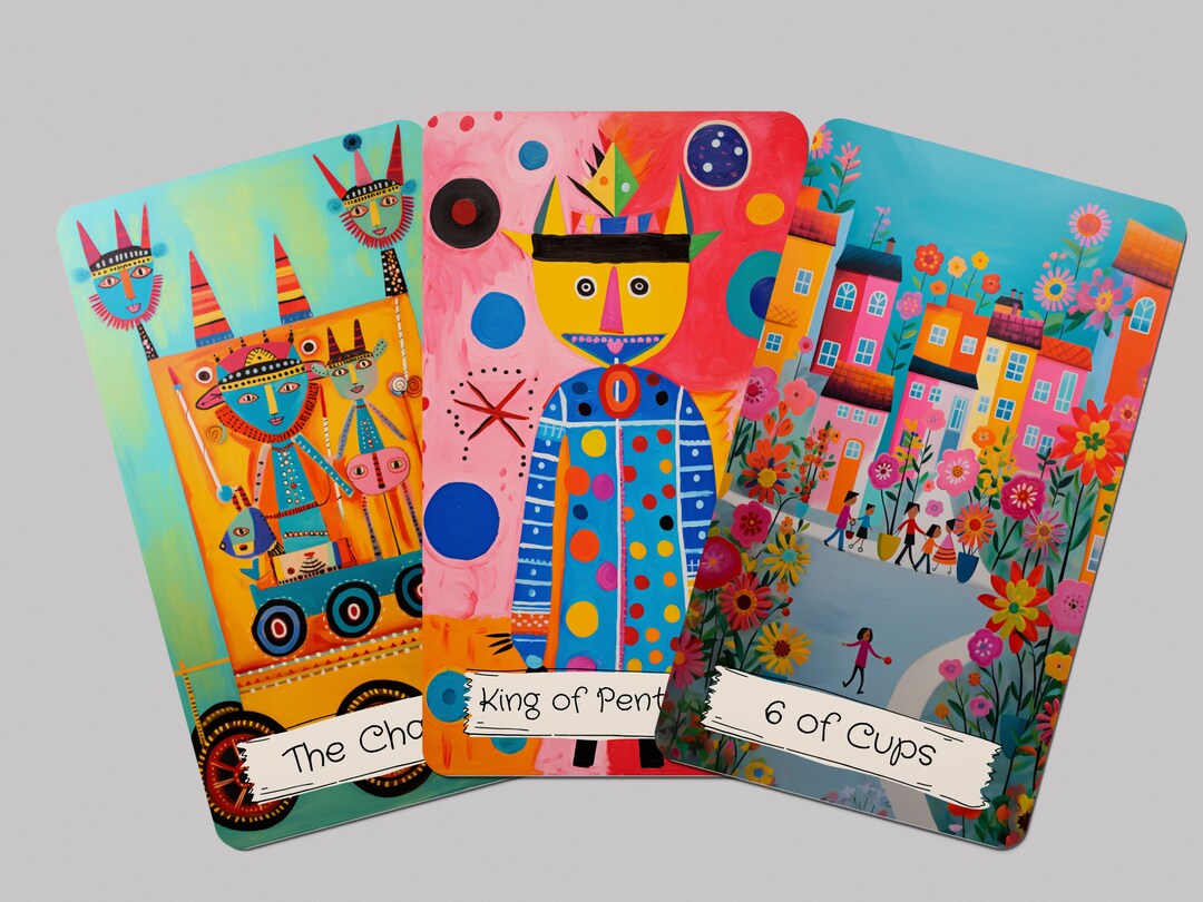 Vibrant Tarot Cards, Contemporary Tarot, Naive Tarot Deck, Modern Tarot ...