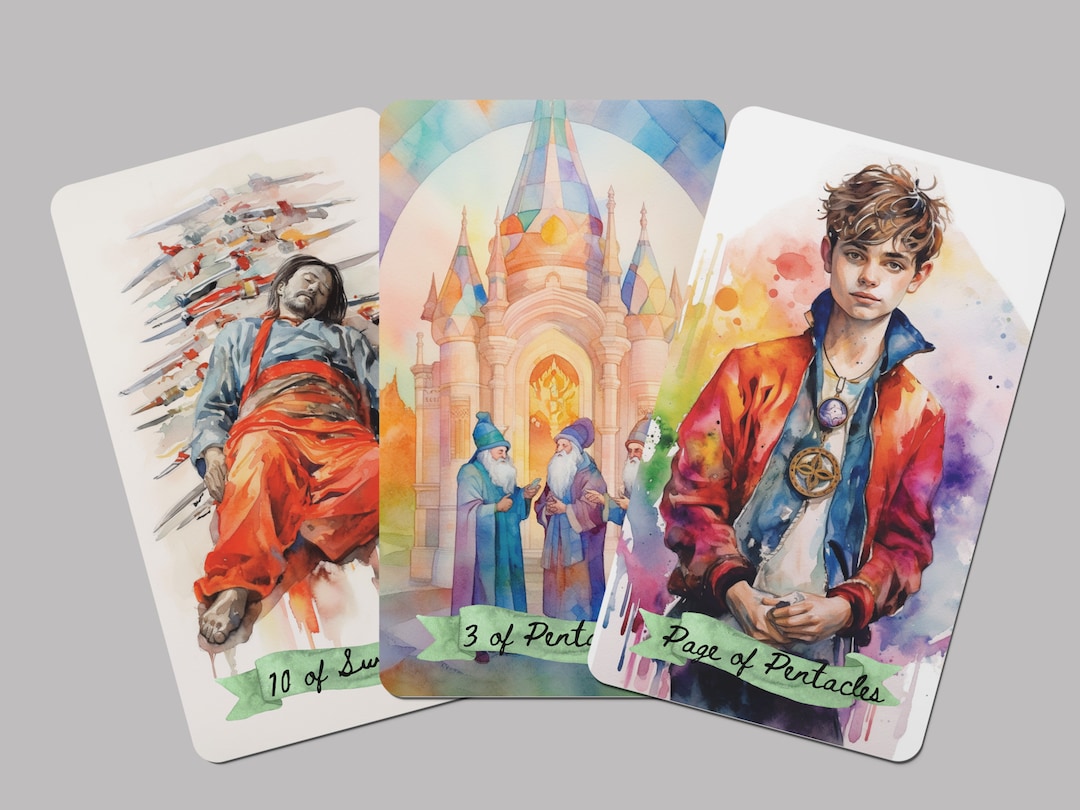 Contemporary Tarot, Watercolor Tarot Deck, Drawn Tarot Cards ...