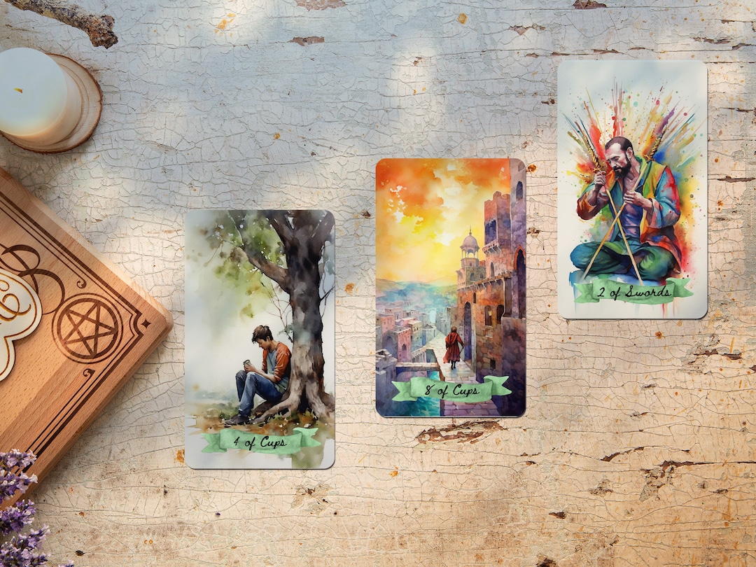 Watercolor Tarot Deck, Drawn Tarot Cards, Moderntarot Deck, Modern ...