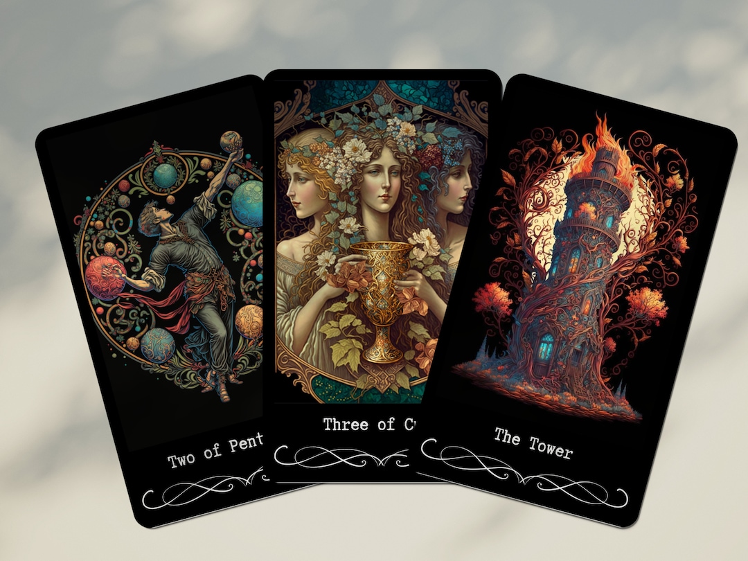 Ornamented Tarot Deck, Art Nouveau Tarot Cards, Indie Tarot Deck, RSW Based Deck, Tarot Deck ...