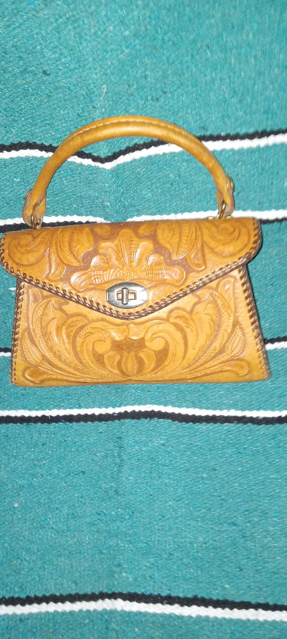 hand tooled leather brief - Gem