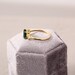 Drop Cut Emerald Engagement Ring,unique Drop Cut Diamond Set Ring ...