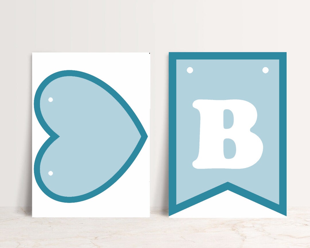Blue Baby Shower Banner Printable, Its a Boy, Minimalist Party Banner ...