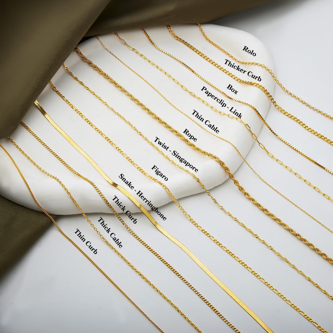 14k Gold Chain Necklace for Women, Thin Gold Chain Necklace, 12-24 Inch ...