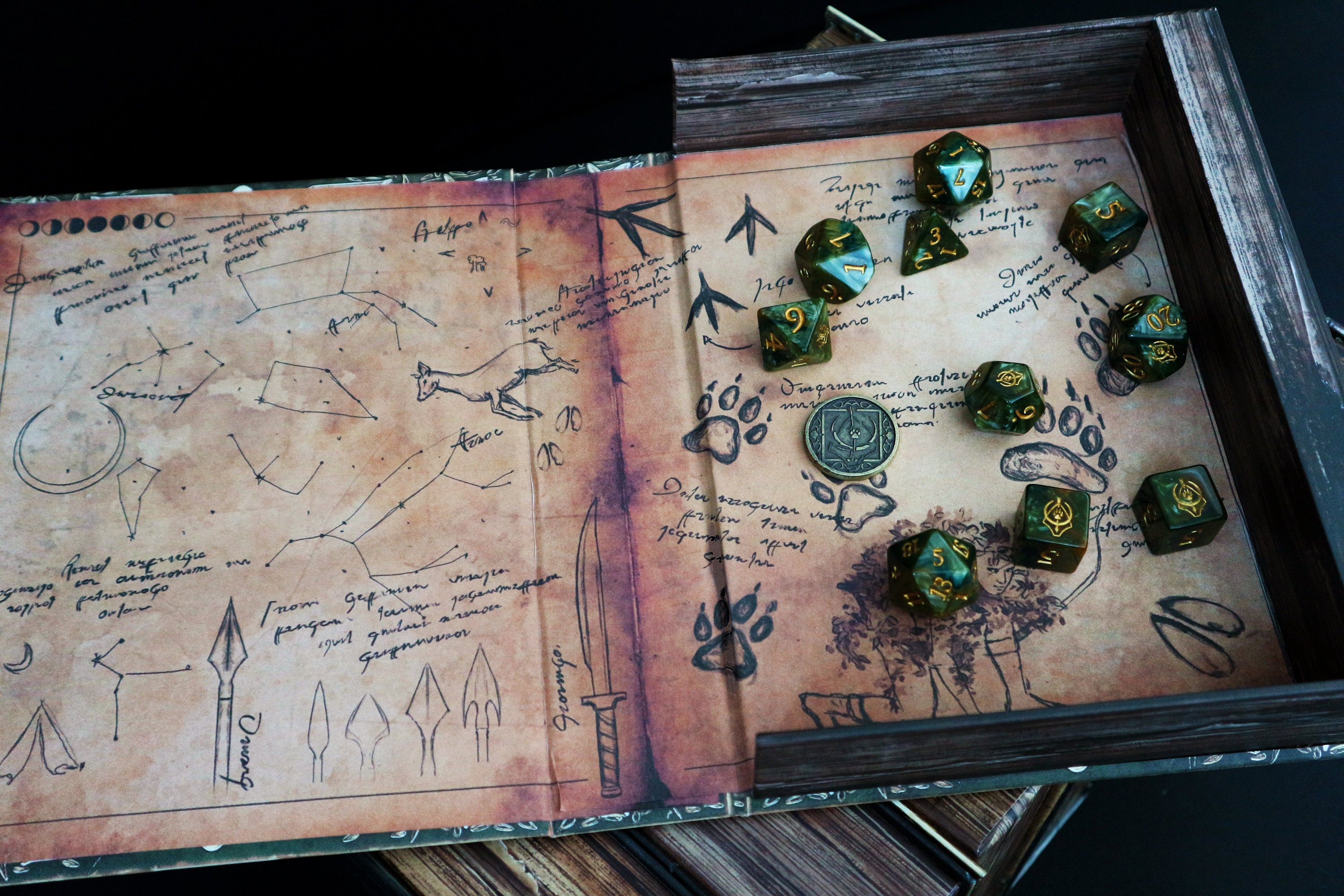 Tome of the Wild Ranger Dice Set Perfect for D&D, Pathfinder and ...