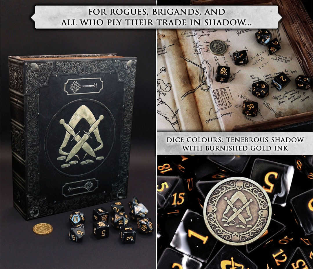 Tome of Scoundrels Rogue Dice Set Perfect for D&D, Pathfinder and ...