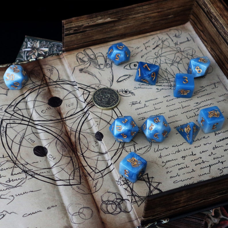 Tome of Wizardry Wizard Dice Set Perfect for D&D, Pathfinder and ...