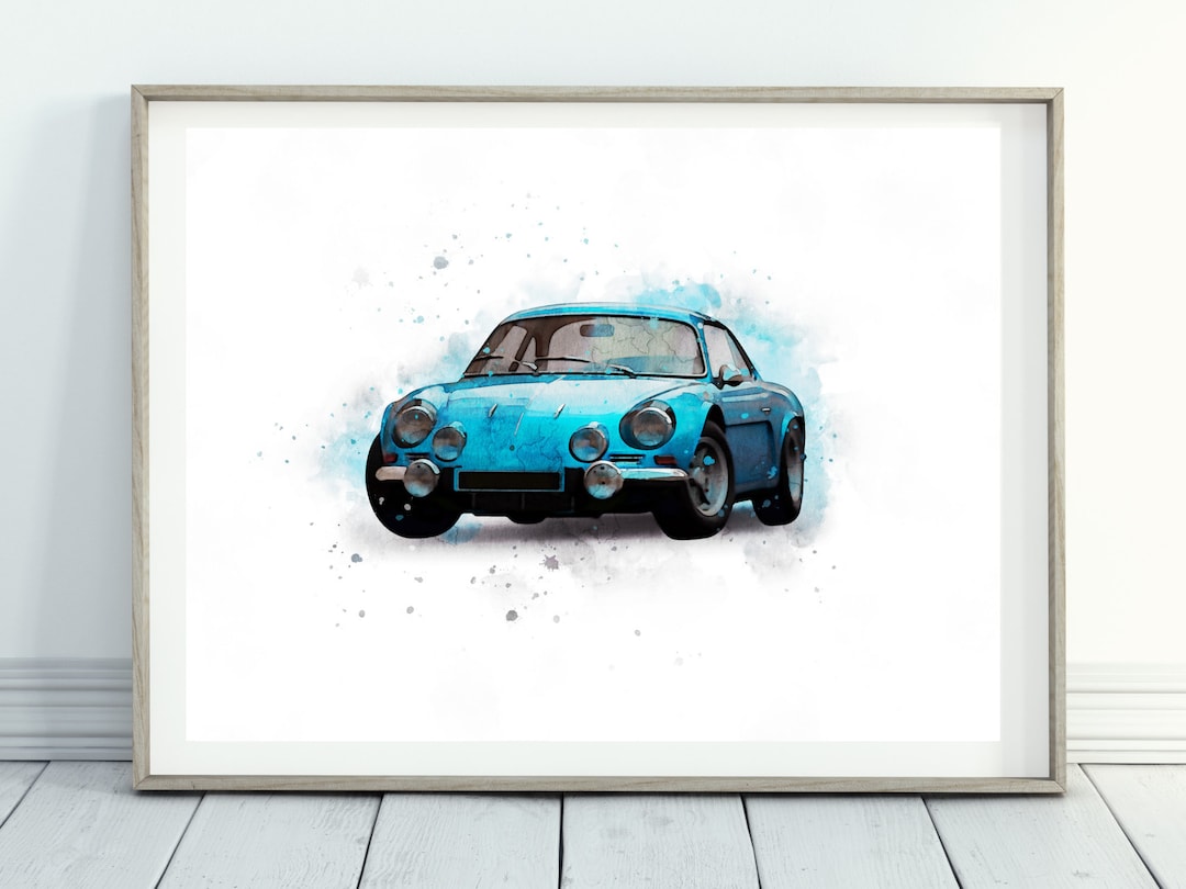 Custom Car Portrait, Digital Car Wall Art, Personalized Car Lover Gift ...