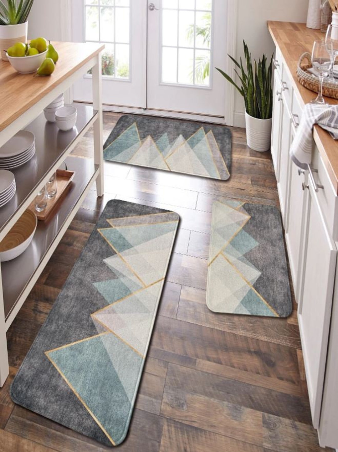 Pyramid Design Kitchen Rug - Etsy