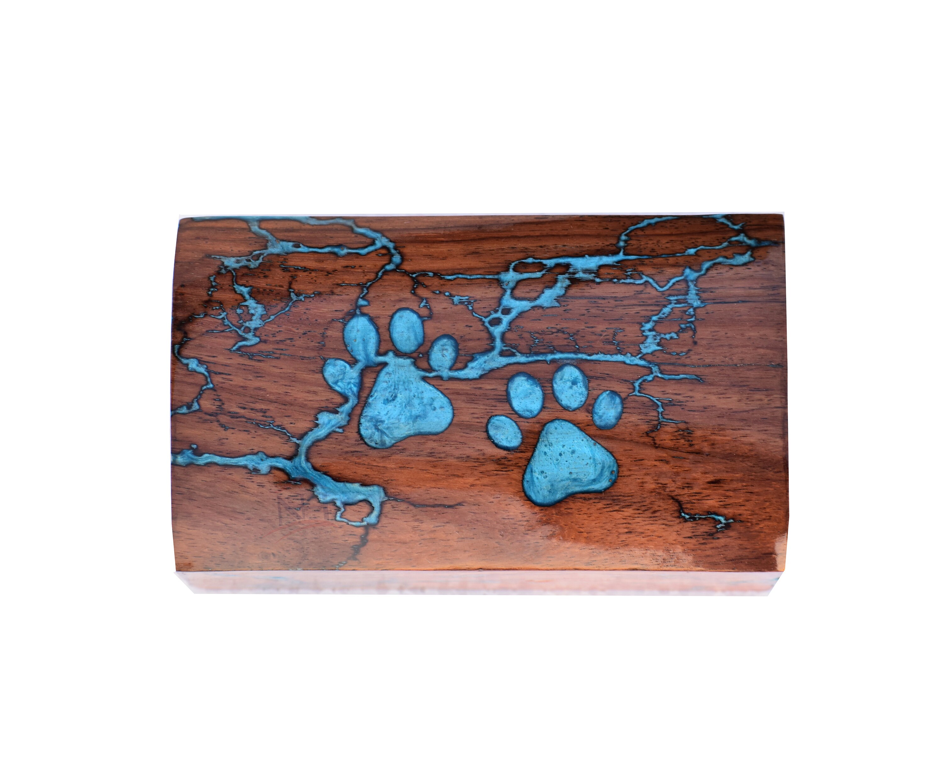 Lichtenberg Figure Resin Urn Wooden Urn Box Cremation Urn for Ashes Dog ...
