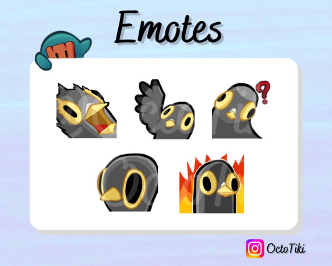 Silly Pigeon Emotes 5 Twitch Discord Emote Pack - Etsy