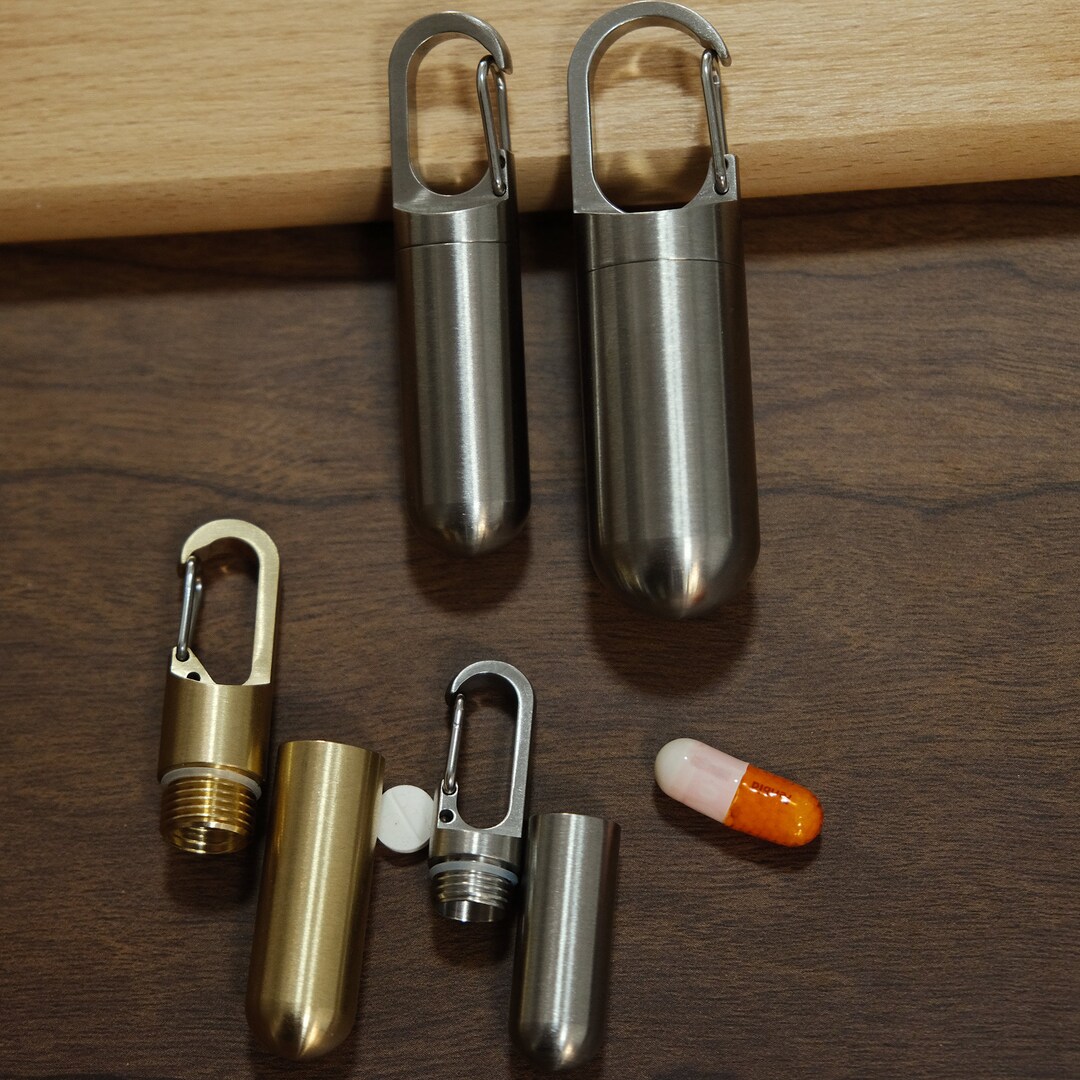 EDC Pill Box Keychains, Metal Keychains Pill Box,keychain Pendant ...