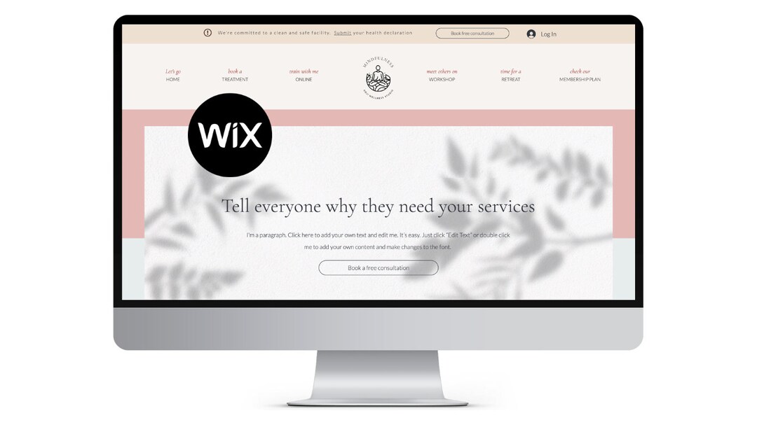 Mindfulness/wellness Wix Website Template With a Calm and Relaxing ...