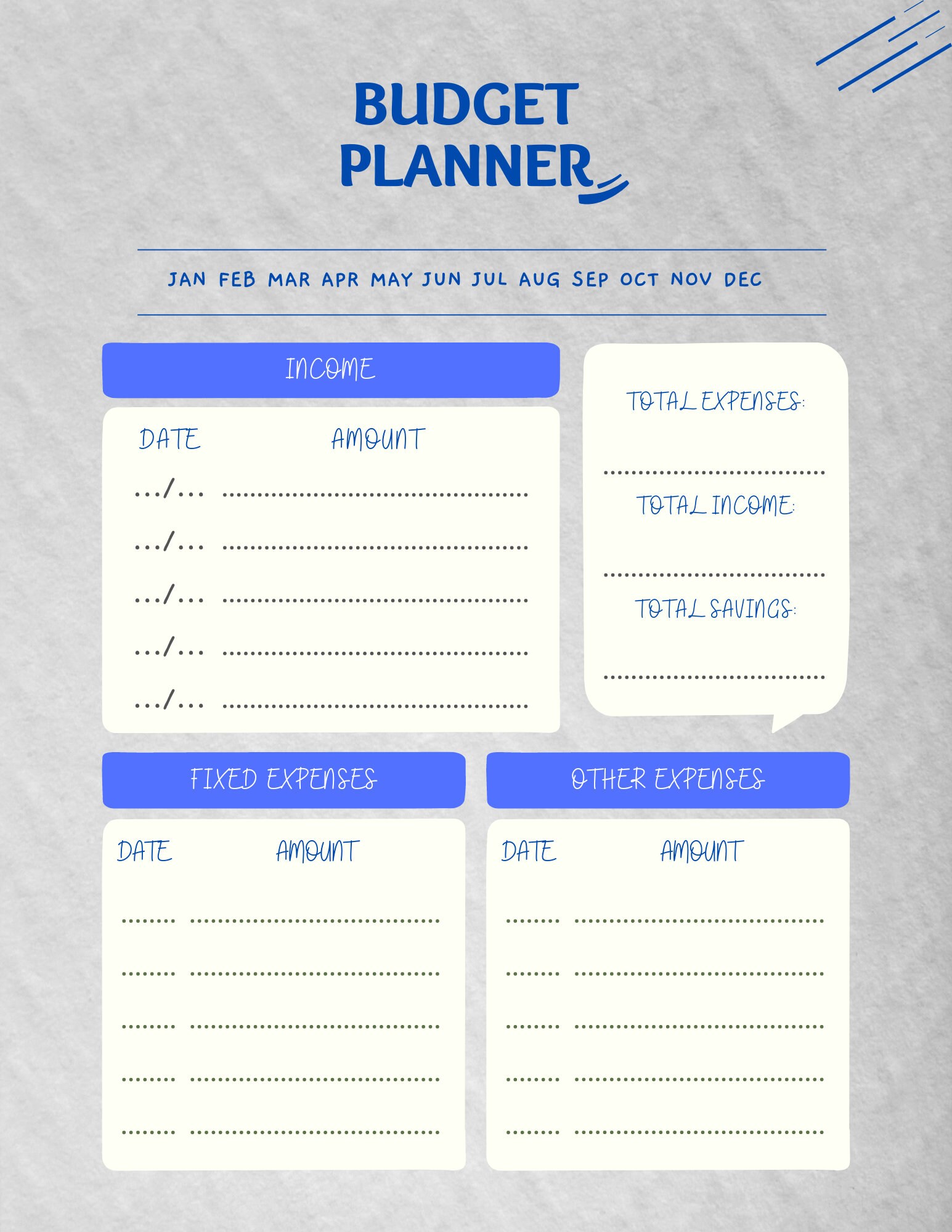 Printable Budget Planner, Digital Budget Planner, Minimalistic Budget ...