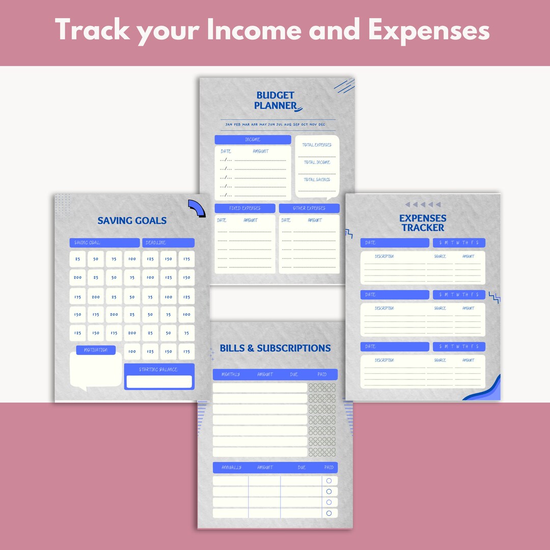 Printable Budget Planner, Digital Budget Planner, Minimalistic Budget ...