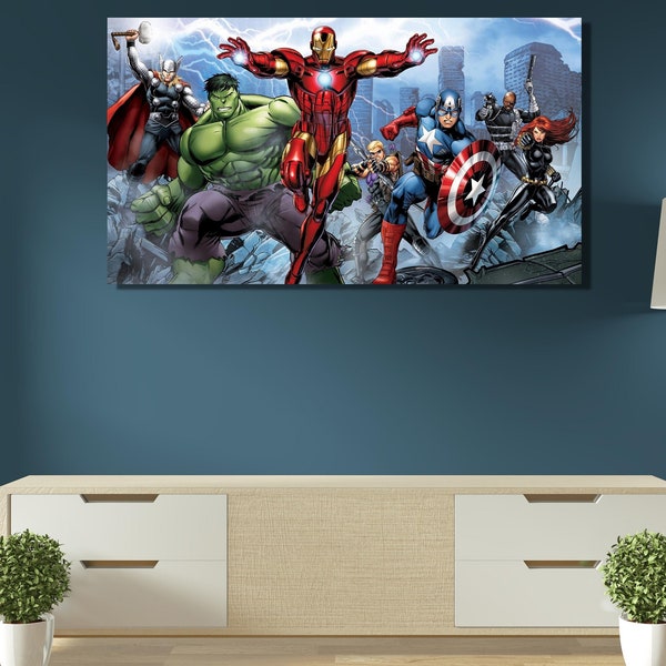 Avengers Canvas - Etsy UK