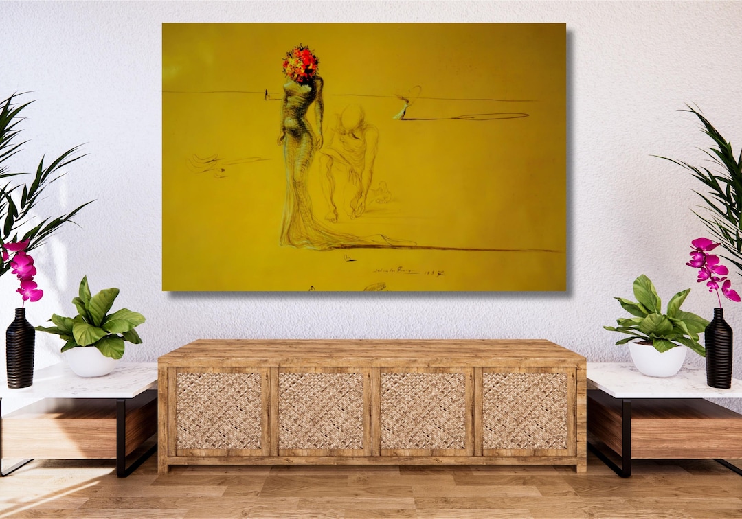 Salvador Dali Woman With Flower Head 1937 Canvas Wall Art,woman With ...