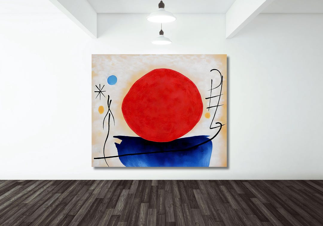 Joan Miro Blue II Canvas Print, Modern Art Exhibition Poster, Ready to ...